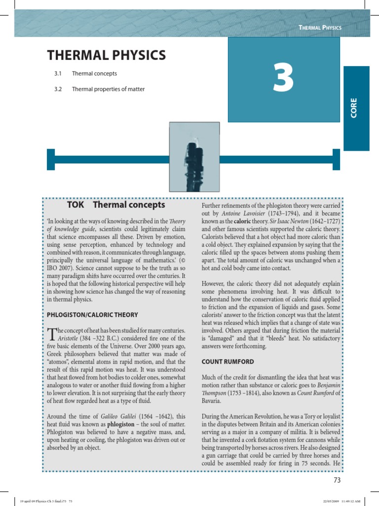 Chapter 03 - Thermal Physics | PDF | Temperature | Thermometer