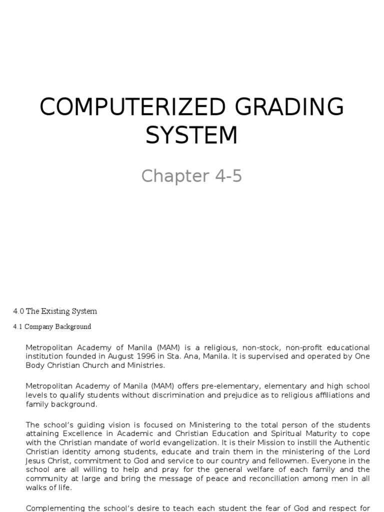 Computerized Grading System: Chapter 4-5 | PDF | Databases | Microsoft Excel