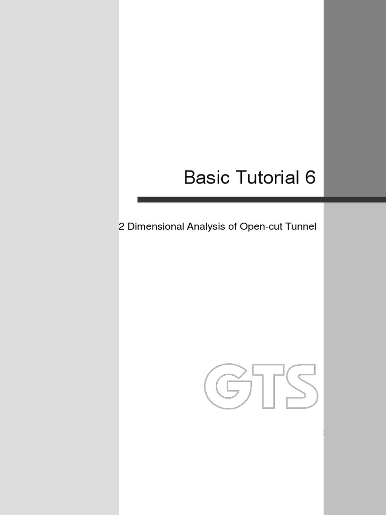 2D Open-Cut Tunnel Analysis Tutorial | PDF | Cartesian Coordinate ...