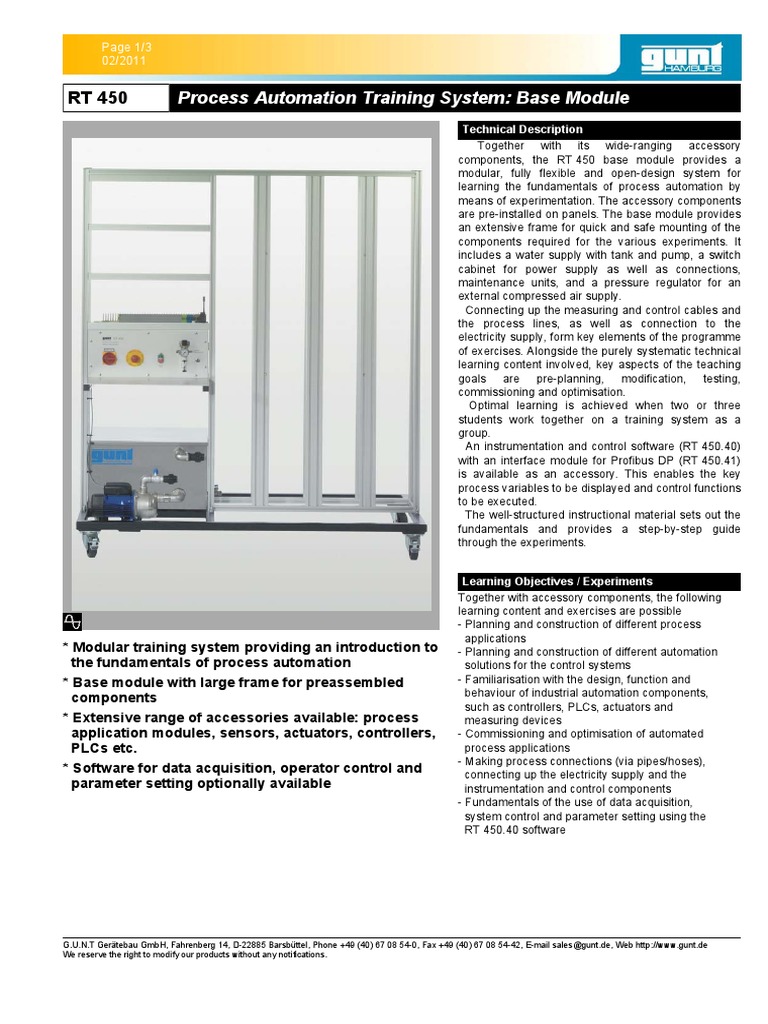 Process Automation Training System: Base Module: Page 1/3 02/2011 | PDF ...