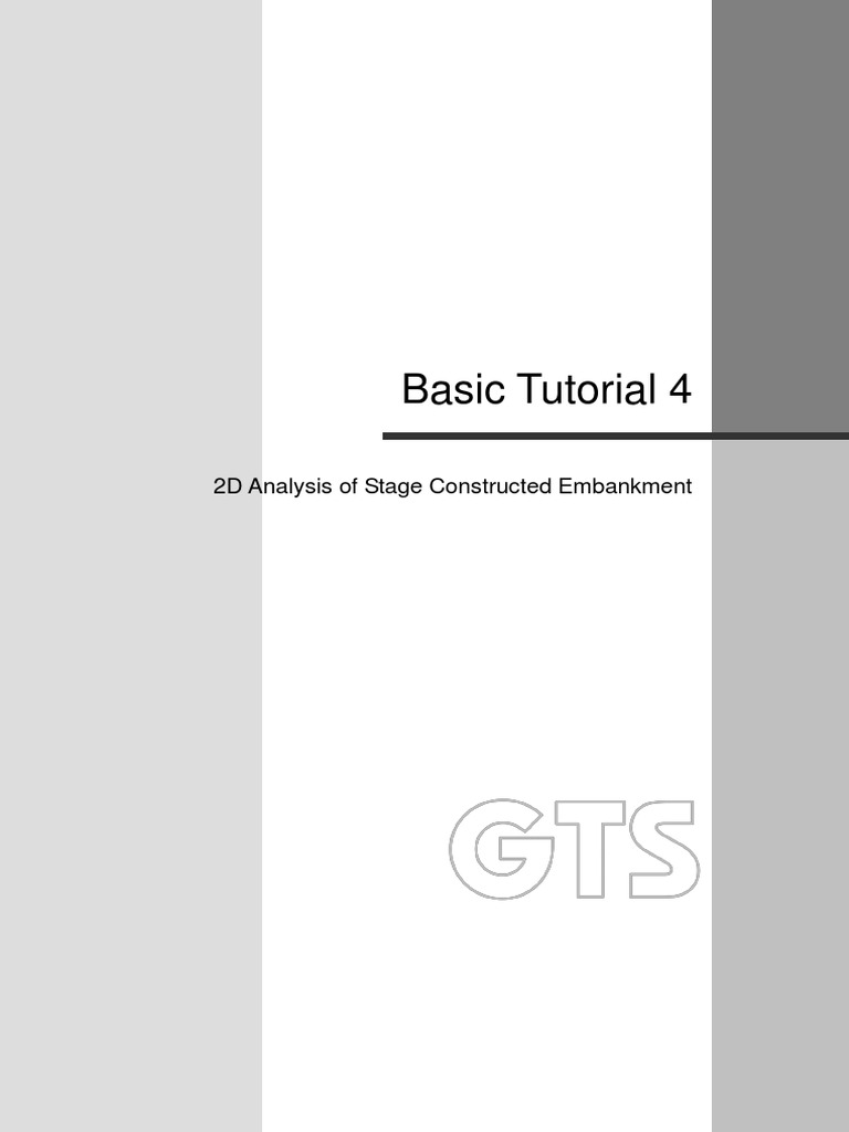 2D Embankment Analysis Tutorial | PDF | Button (Computing) | Strength ...