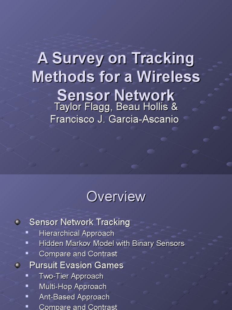 A Survey On Tracking Methods For A Wireless Sensor Network | PDF | Wireless Sensor Network ...