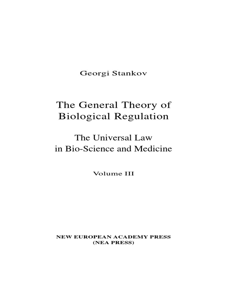The General Theory of Biological Regulation: The Universal Law in Bio ...