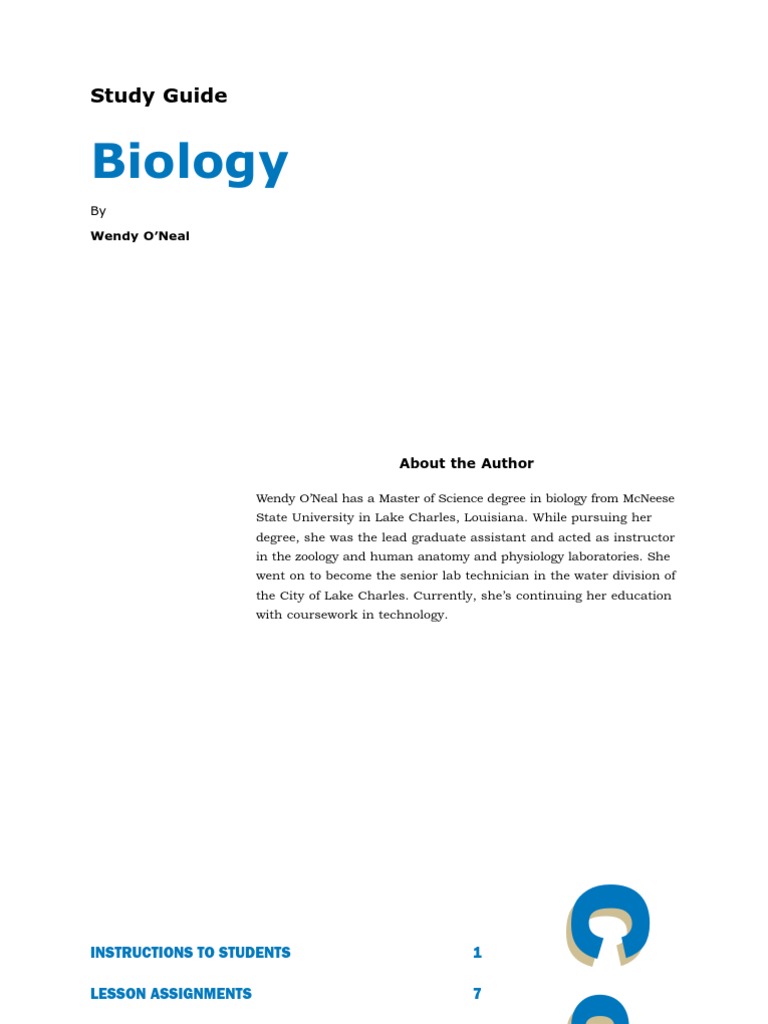 Biology Study Guide | PDF | Lipid | Endoplasmic Reticulum