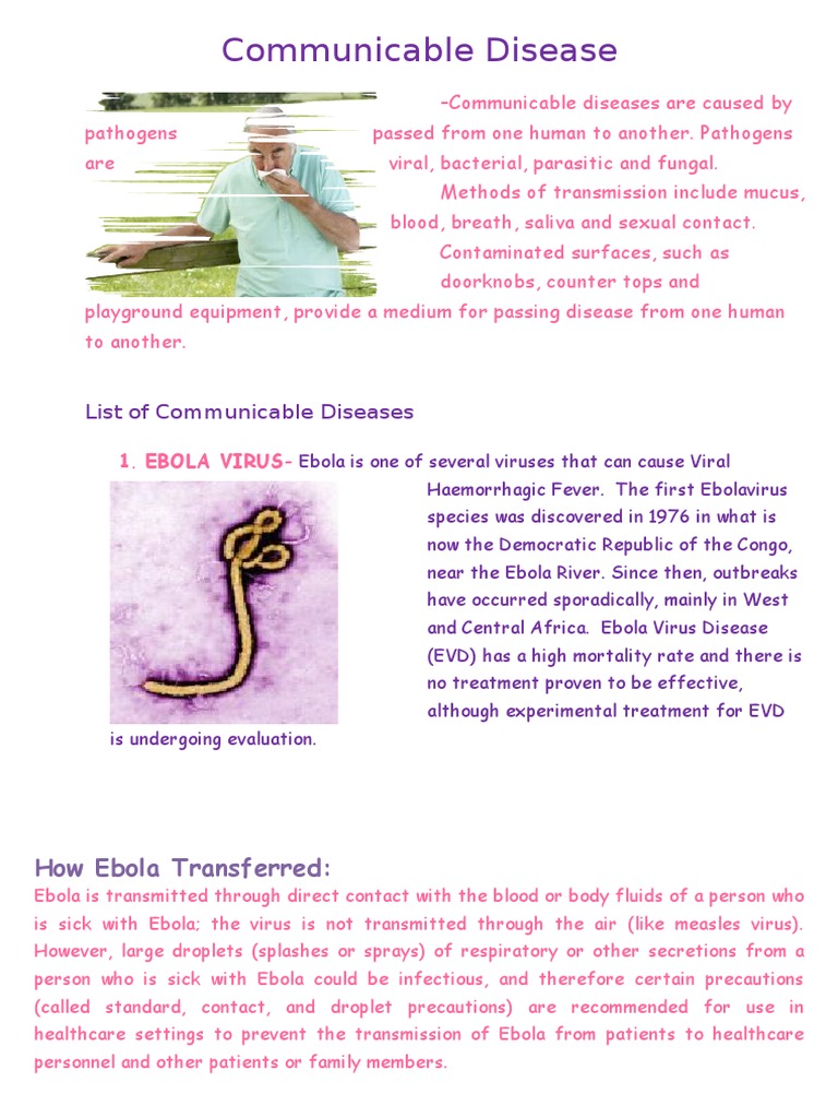 Communicable Disease: List of Communicable Diseases | PDF | Influenza ...