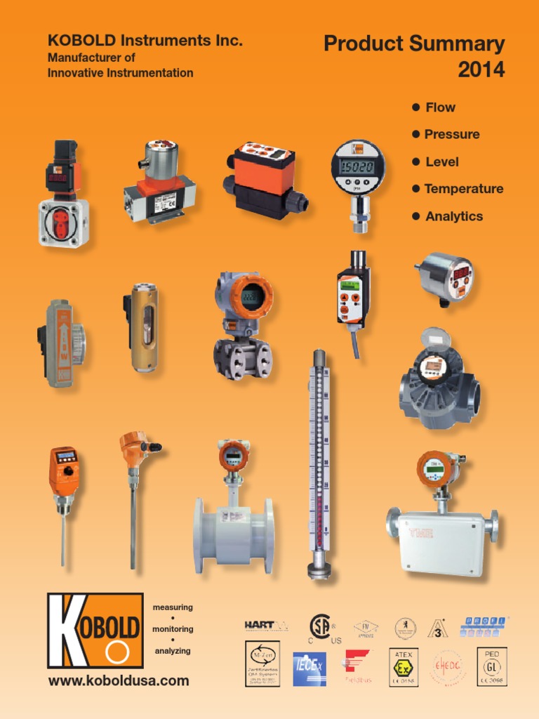 KOBOLD USA 2014 Product Summary | PDF | Pressure Measurement | Flow ...