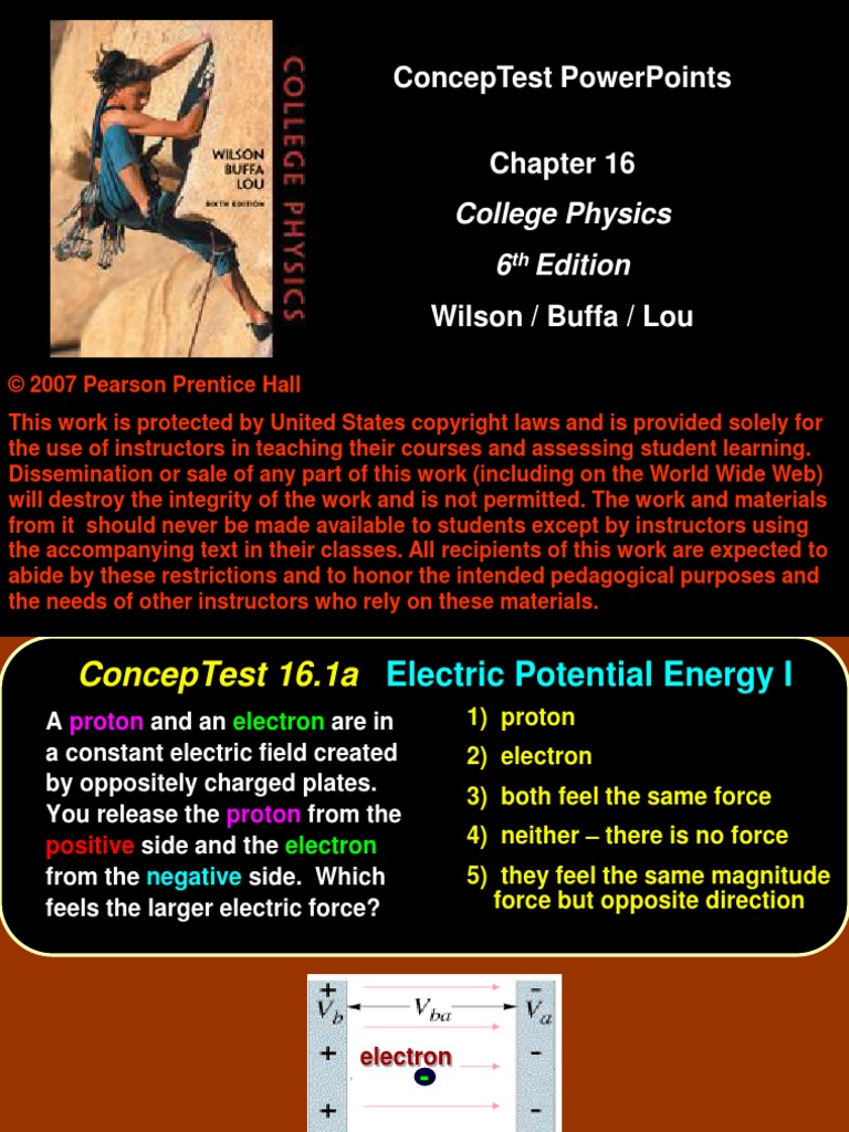 Potential And Capacitance Clicker Pdf Capacitor Electron