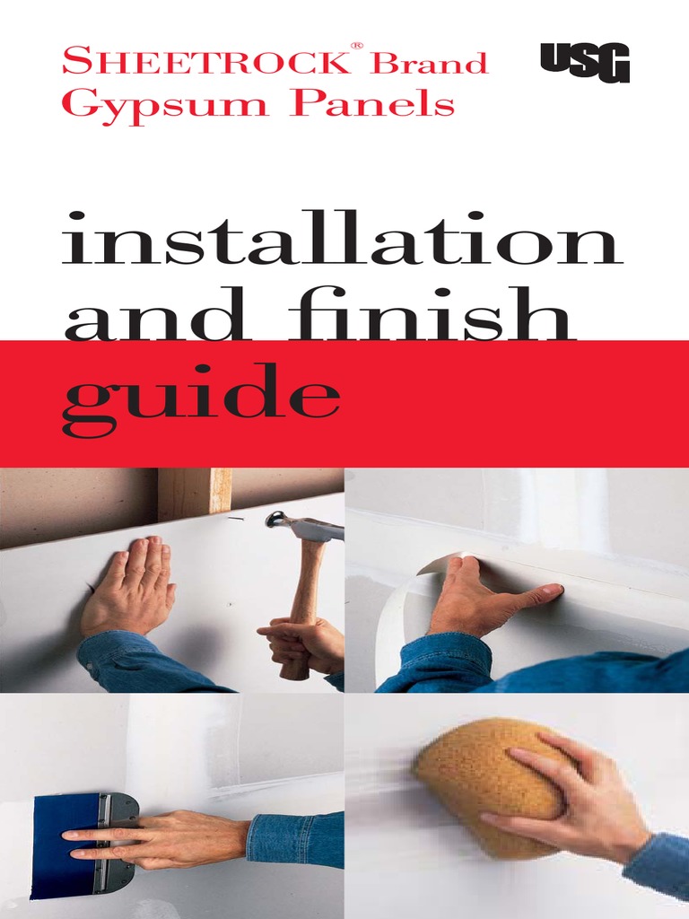 Sheetrock Gypsum Panels Installation Guide | PDF | Drywall | Framing ...