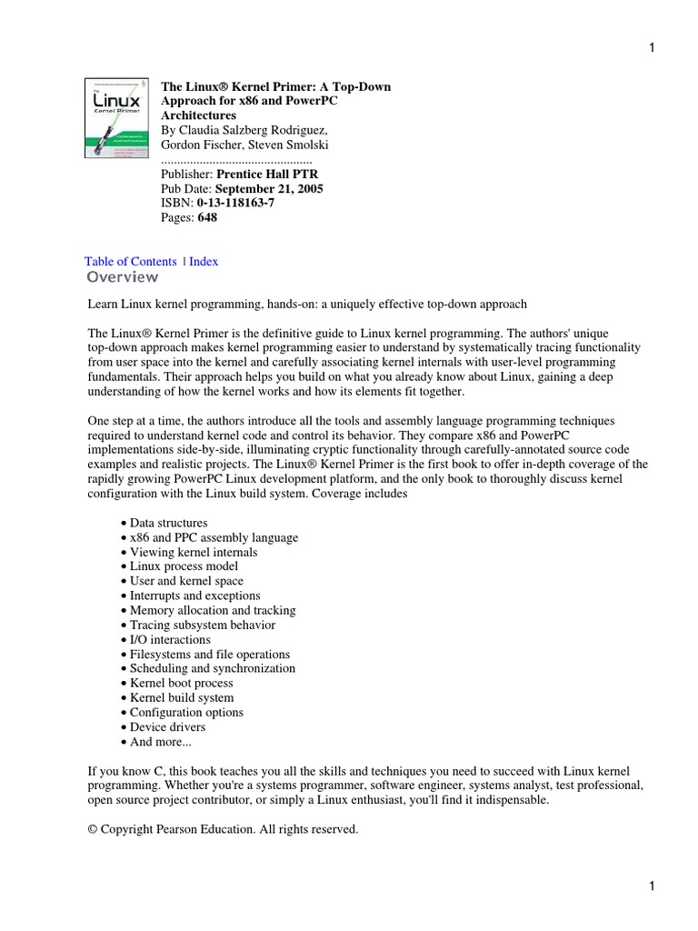 Linux Kernel Primer | PDF | Free Software | Kernel (Operating System)