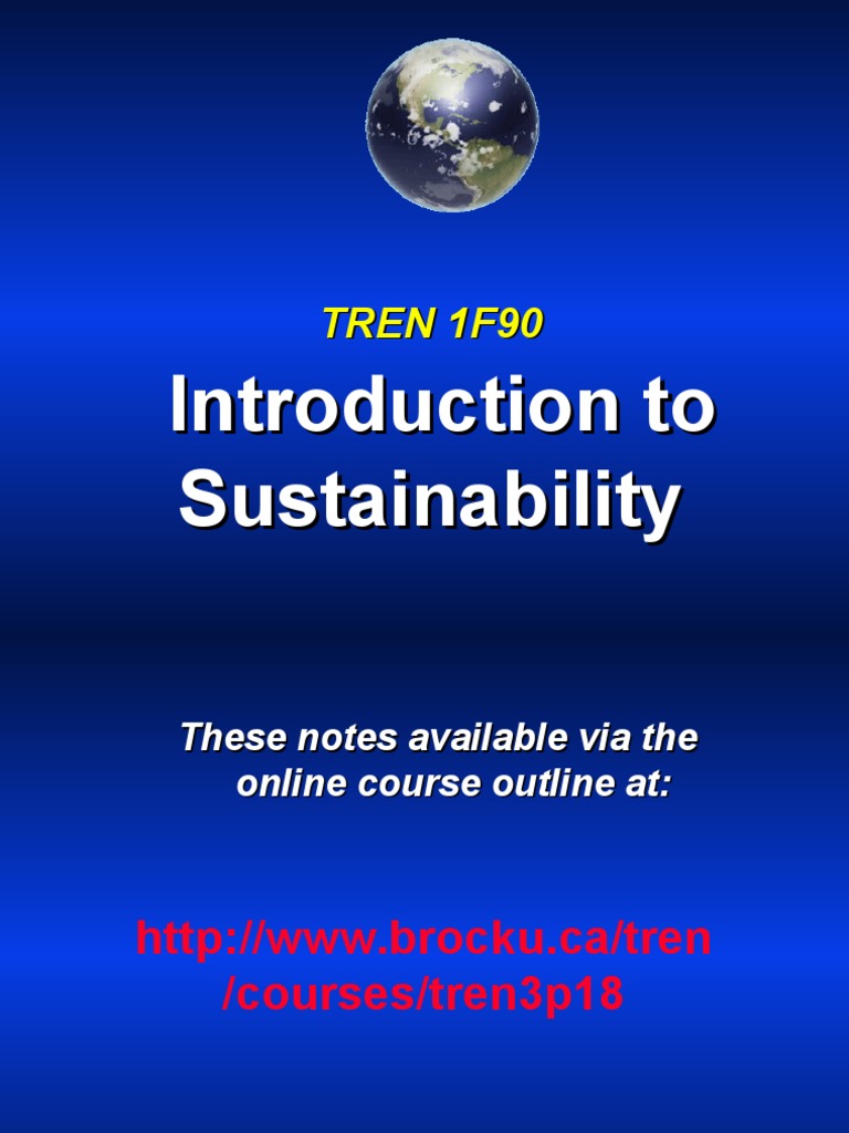 Introduction to Sustainability Concepts | PDF | Sustainability ...