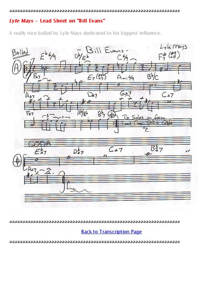 Transcription of "Bill Evans" | PDF