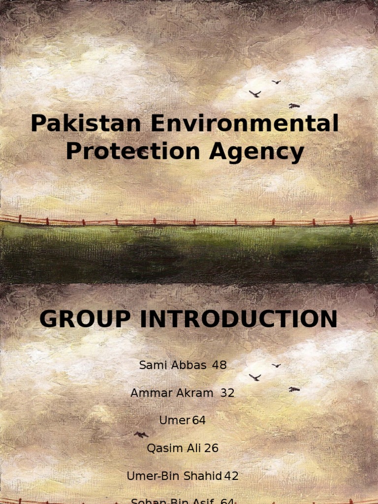 PAK EPA Presentation | Download Free PDF | Employment | Environmental ...
