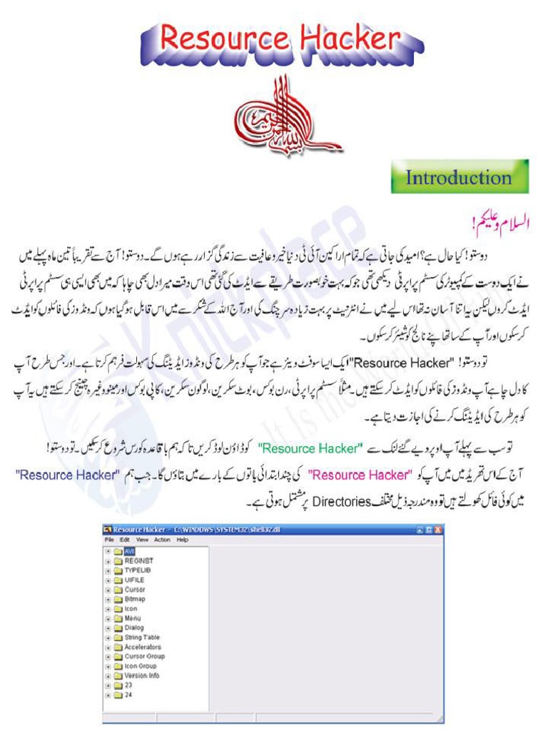 Resource Hacker Course Ebook in Urdu PDF | PDF