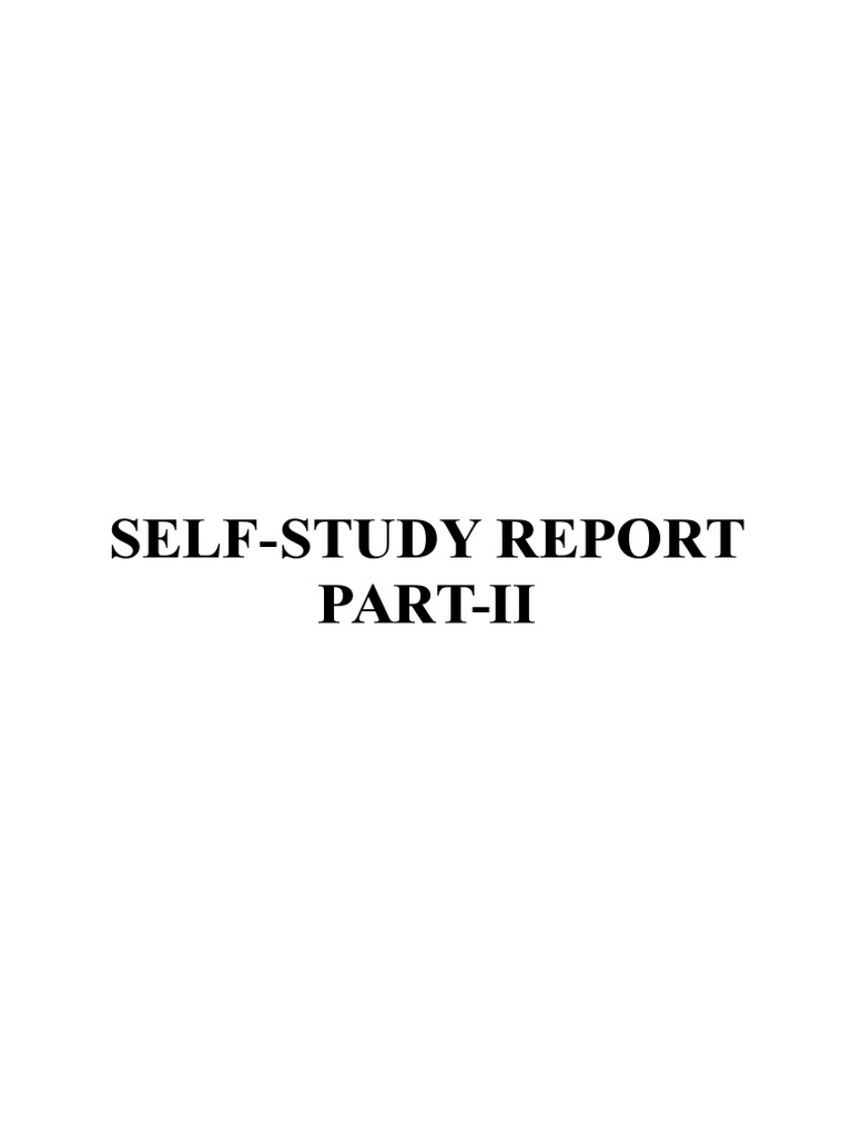 Self-Analysis Report of College | PDF | Teachers | Curriculum