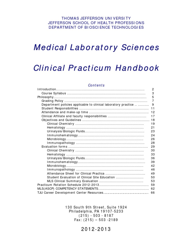 Medical Laboratory Clinical Practicum 000 PDF | PDF | Medical ...