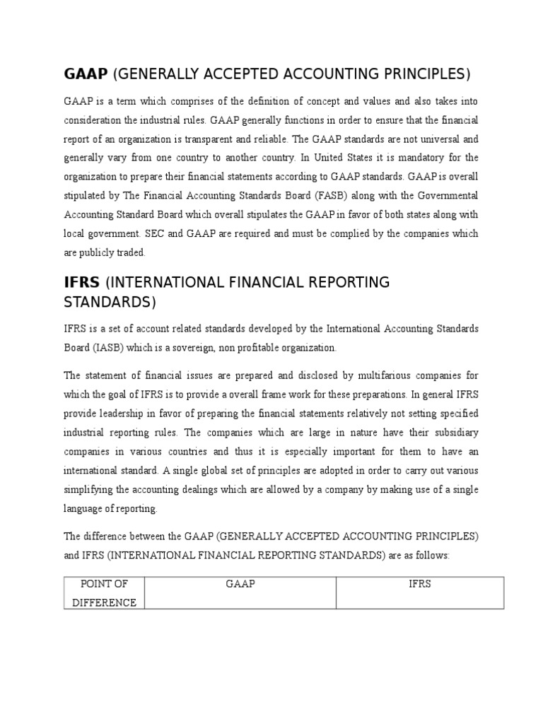 Gaap (Generally Accepted Accounting Principles) : Standards) | Download ...