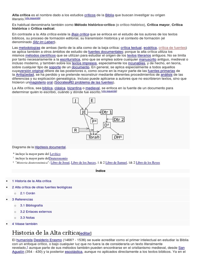 Alta Crítica | PDF | Biblia | Religión y creencia