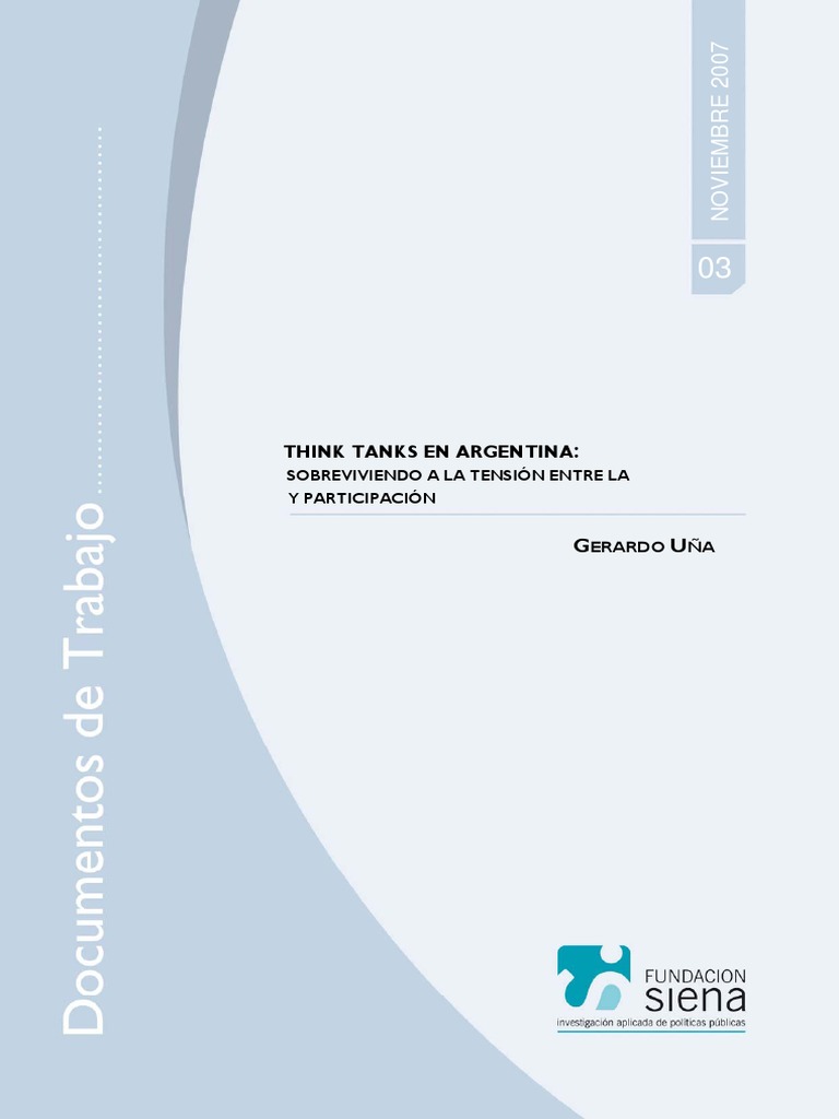 Documento Think Tanks Arg | PDF | Think Tank | Organización no ...
