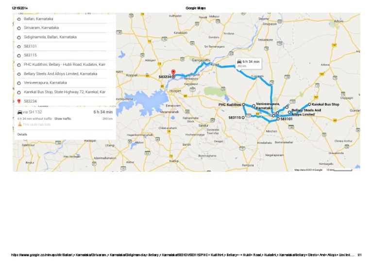 Google Maps Bellary | PDF
