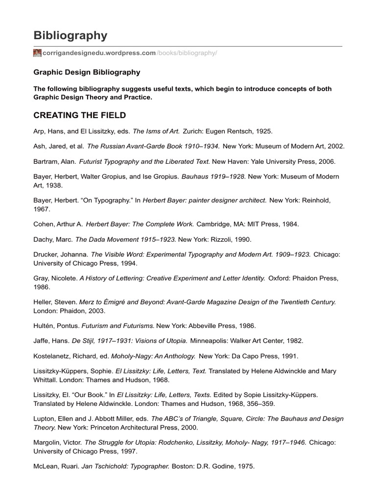Bibliography | PDF | Graphic Design | Typography