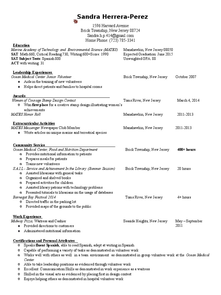 Sandra Herrera-Perez: Resume Overview | PDF | Career & Growth