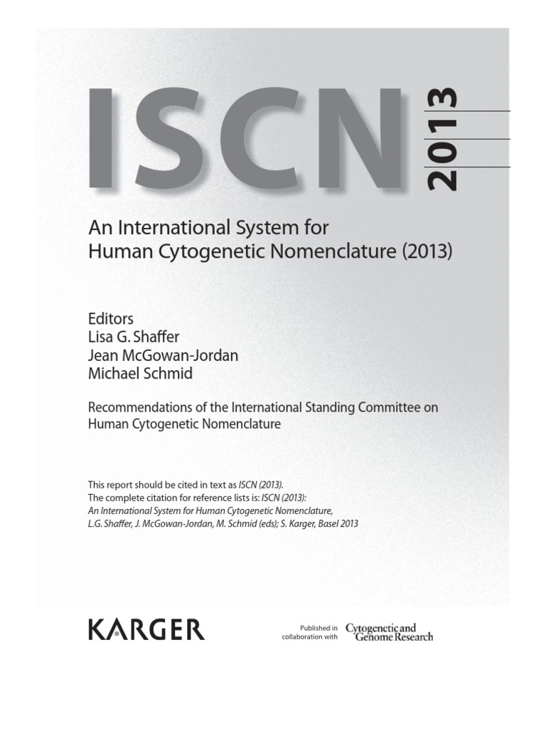 Iscn 2013 | PDF | Karyotype | Chromosome