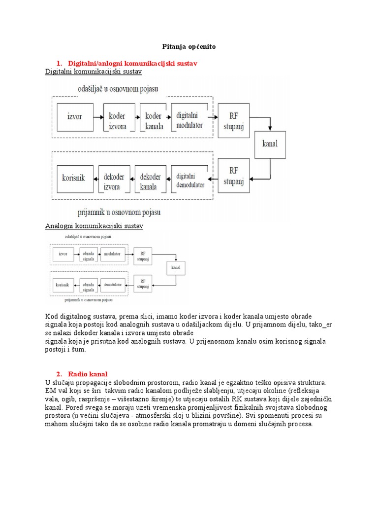 Digitalni Komunikacijski Sustavi Dks | PDF
