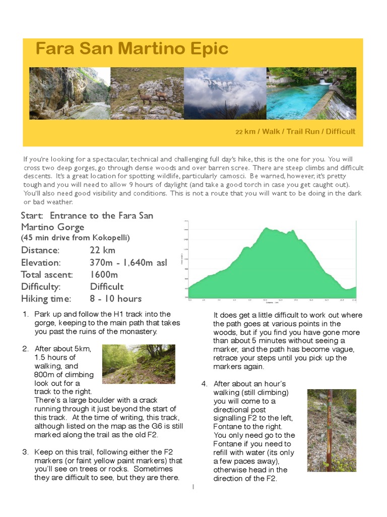 Fara San Martino 22km Hike | PDF | Trail | Hiking