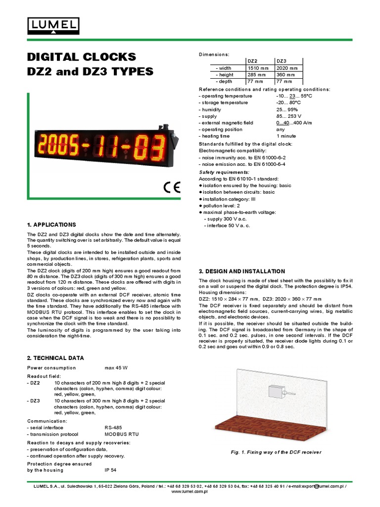 Specifications and Installation Instructions for DZ2 and DZ3 Digital ...
