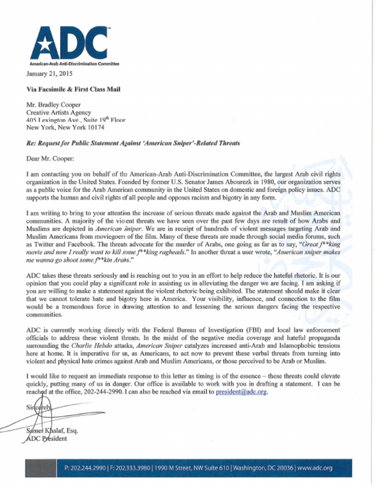 'American Sniper' Letter | PDF