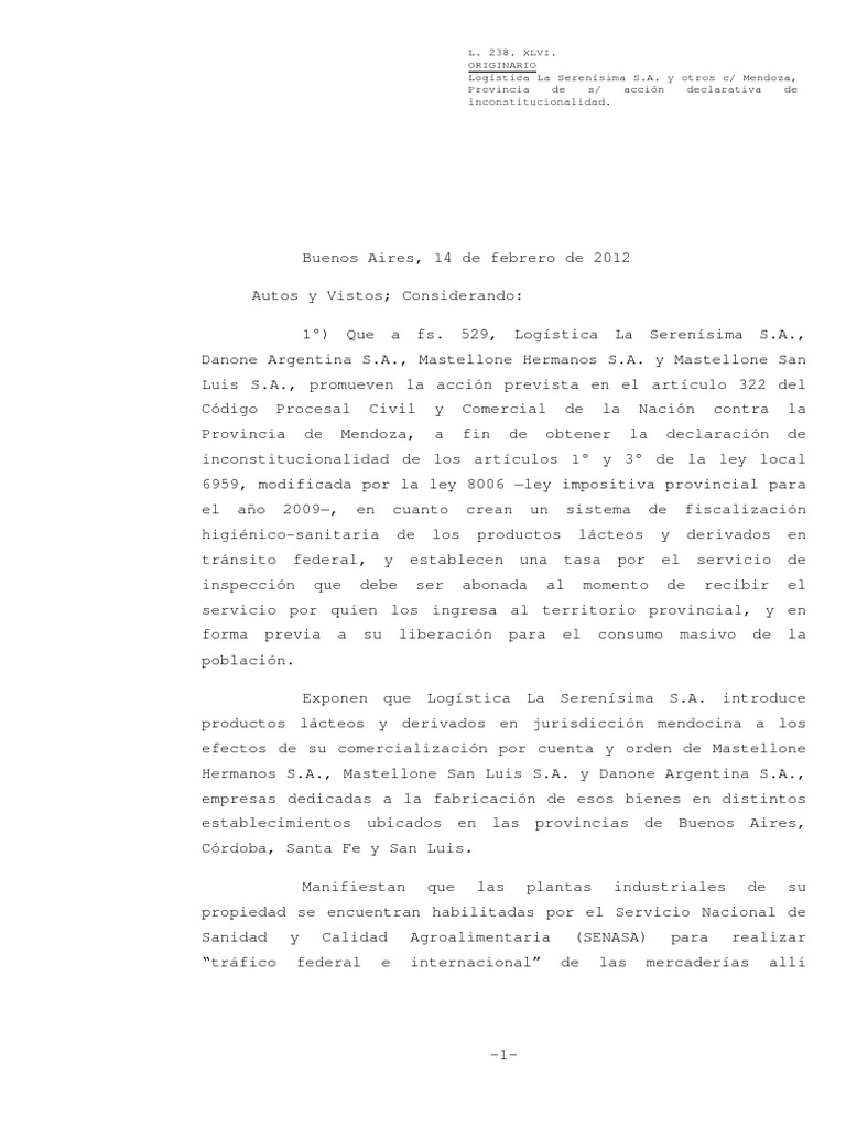 Serenisima - CSJN | PDF | Buenos Aires | Mandato