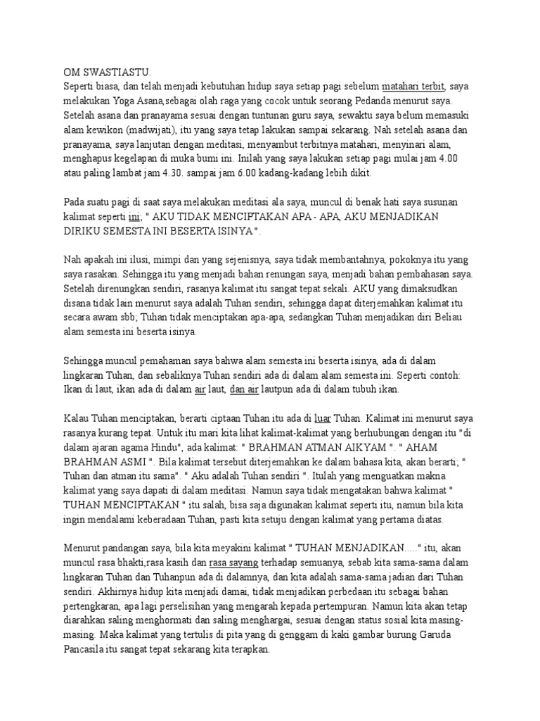 Kumpulan Artikel Ida Pedanda Gede Made Gunung-Mulai Dari Kerja Sama Yg Kurang Sedap | PDF