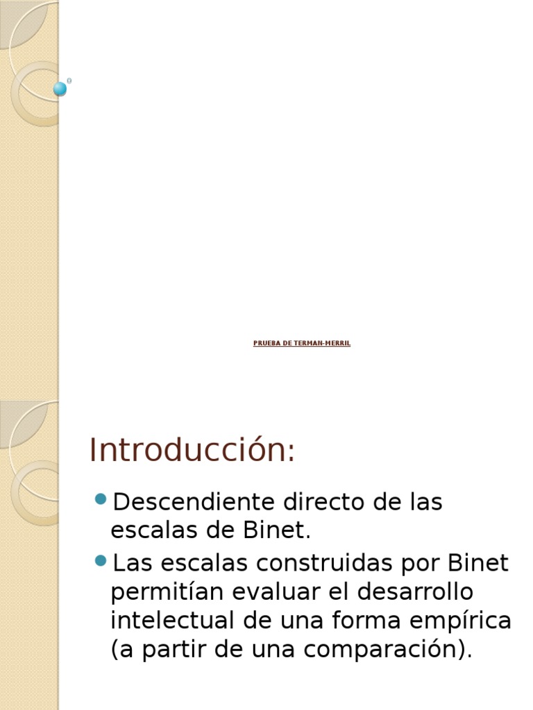 Prueba Psicometrica de Terman | PDF | Cociente de inteligencia ...