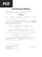 Certificado Medico Cruz Roja | PDF