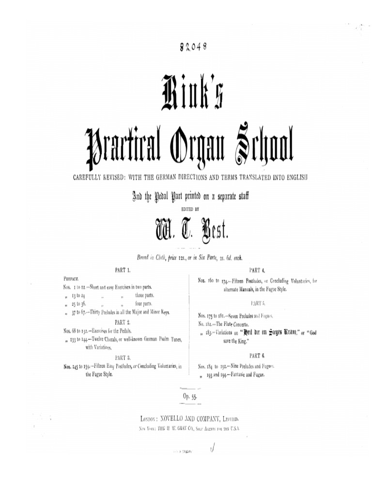 Organ School pp1-68 | PDF