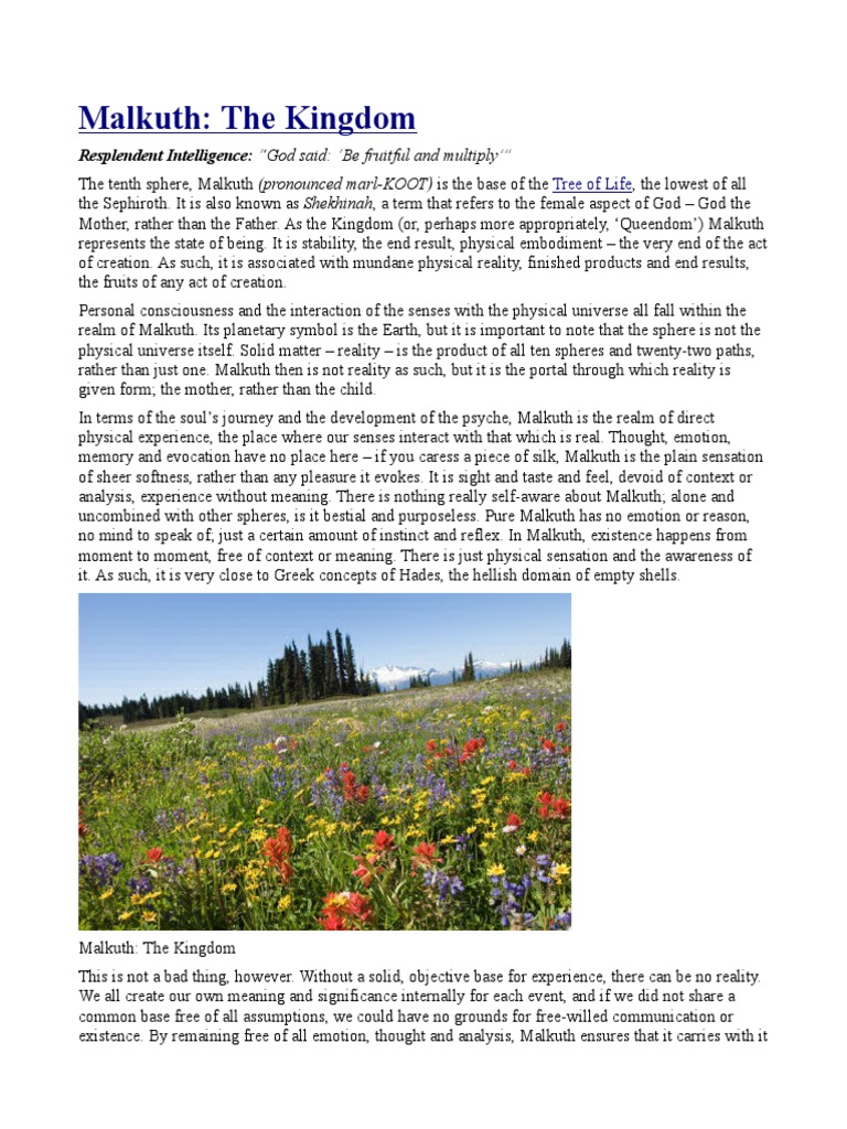 Malkuth: The Kingdom | Philosophical Science | Science