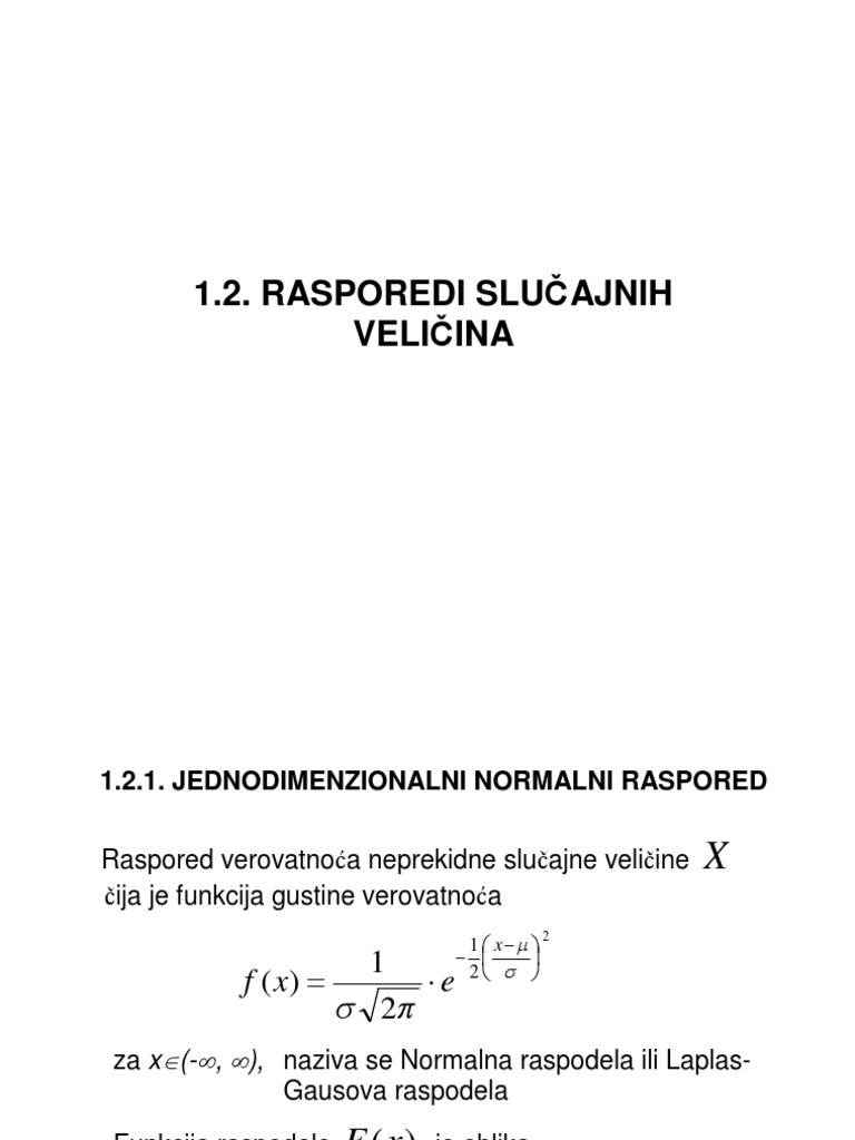 Raspodele Slucajnih Velicina | PDF