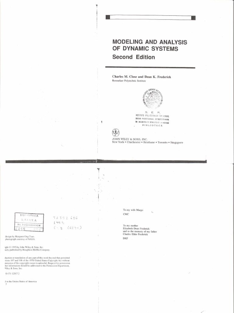 Modeling and Analysis of Dynamic Systems | PDF