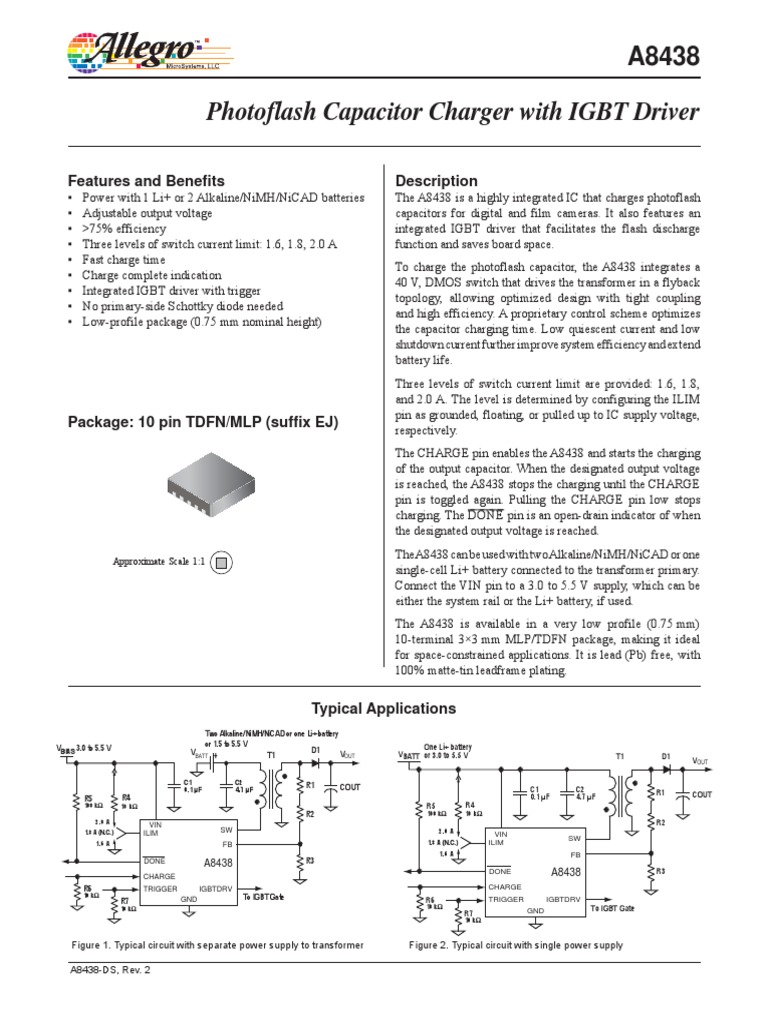 A8438 Datasheet | PDF | Capacitor | Field Effect Transistor