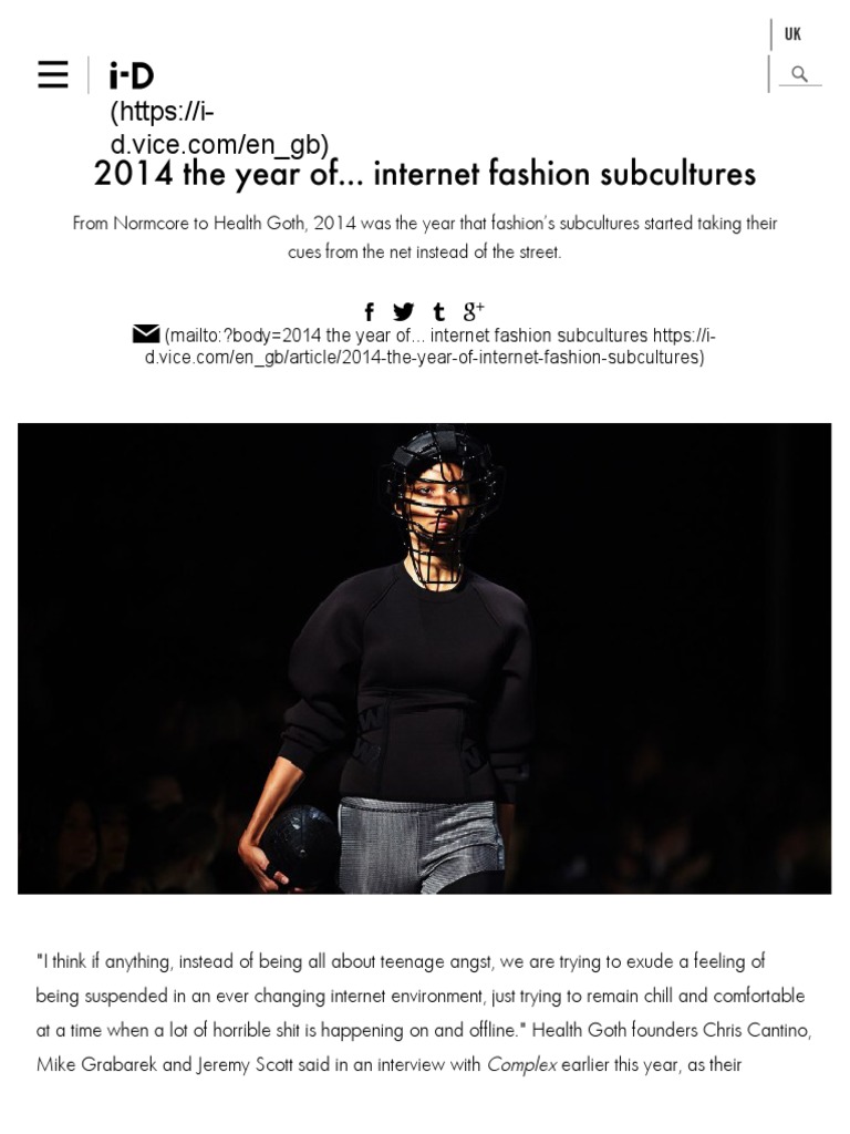2014 The Year Of... Internet Fashion Subcultures | PDF | Fashion ...