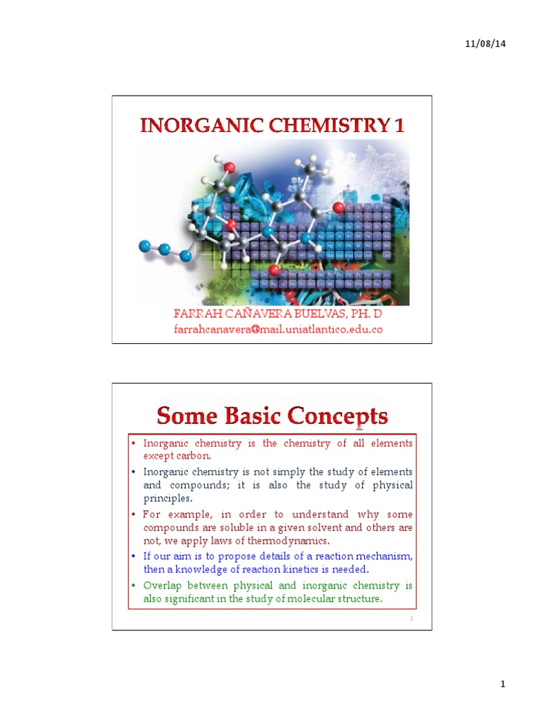 Inorganic Chemistry Fundamentals | PDF | Electron Configuration ...