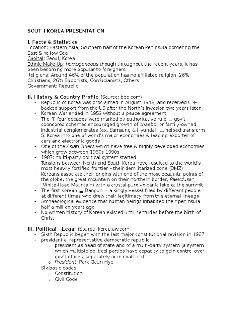 South Korea Research | PDF | South Korea | World Politics