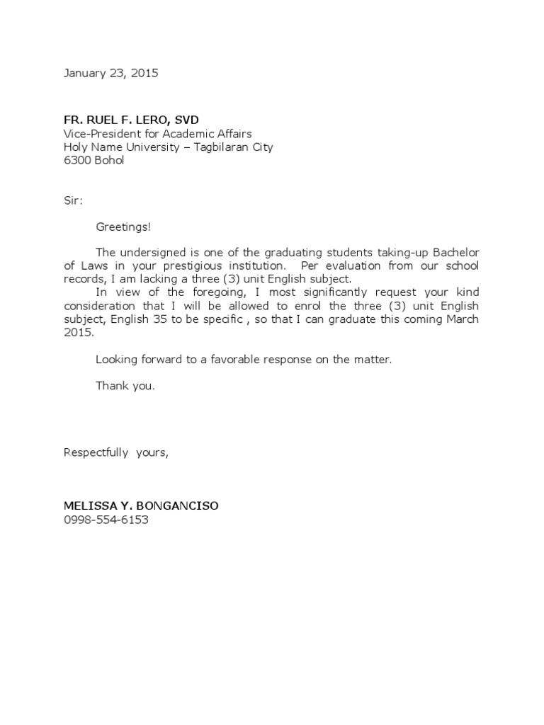 Letter For Reconsideration | PDF