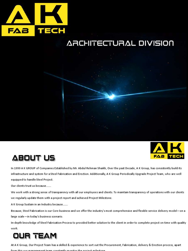 Ak Fabtech - Complete Profile | PDF | Metal Fabrication | Welding