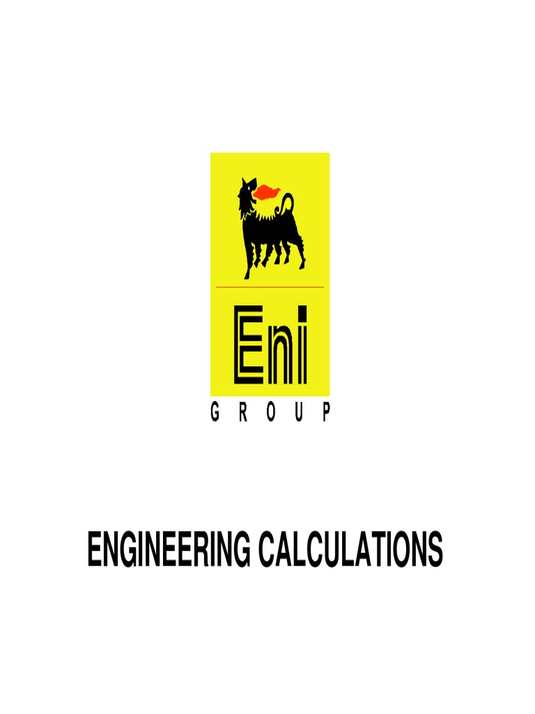 ENI Engineering Calculations | PDF | Gallon | Pound (Mass)