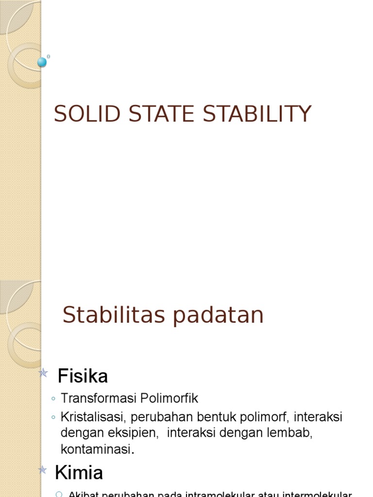 Solid State Stability | PDF | Crystal | Solid