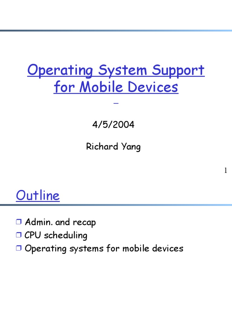 Mobile Operating Systems Overview | PDF | Component Based Software ...
