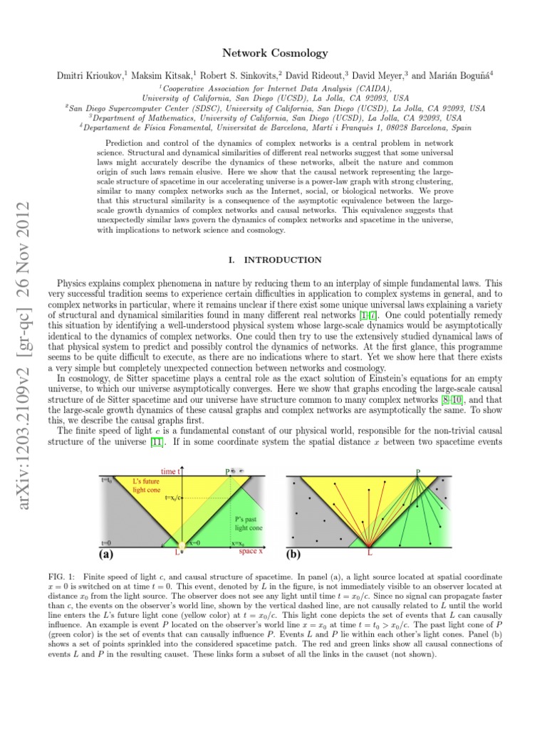 Network Cosmology PDF | PDF | Spacetime | Universe