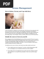 STRESS MANAGEMENT ProjecT Sachin | PDF | Coping (Psychology) | Stress ...