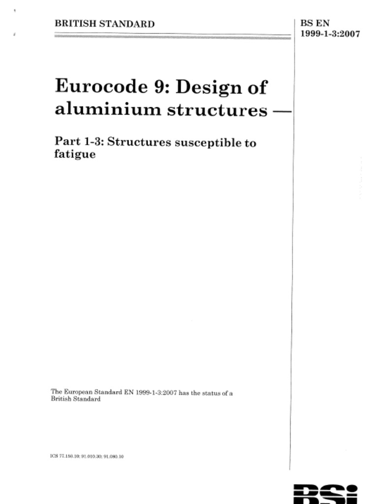 EN - 1999!1!3 Eurocode 9-Design of Aluminium Structures-Part 1-3 ...